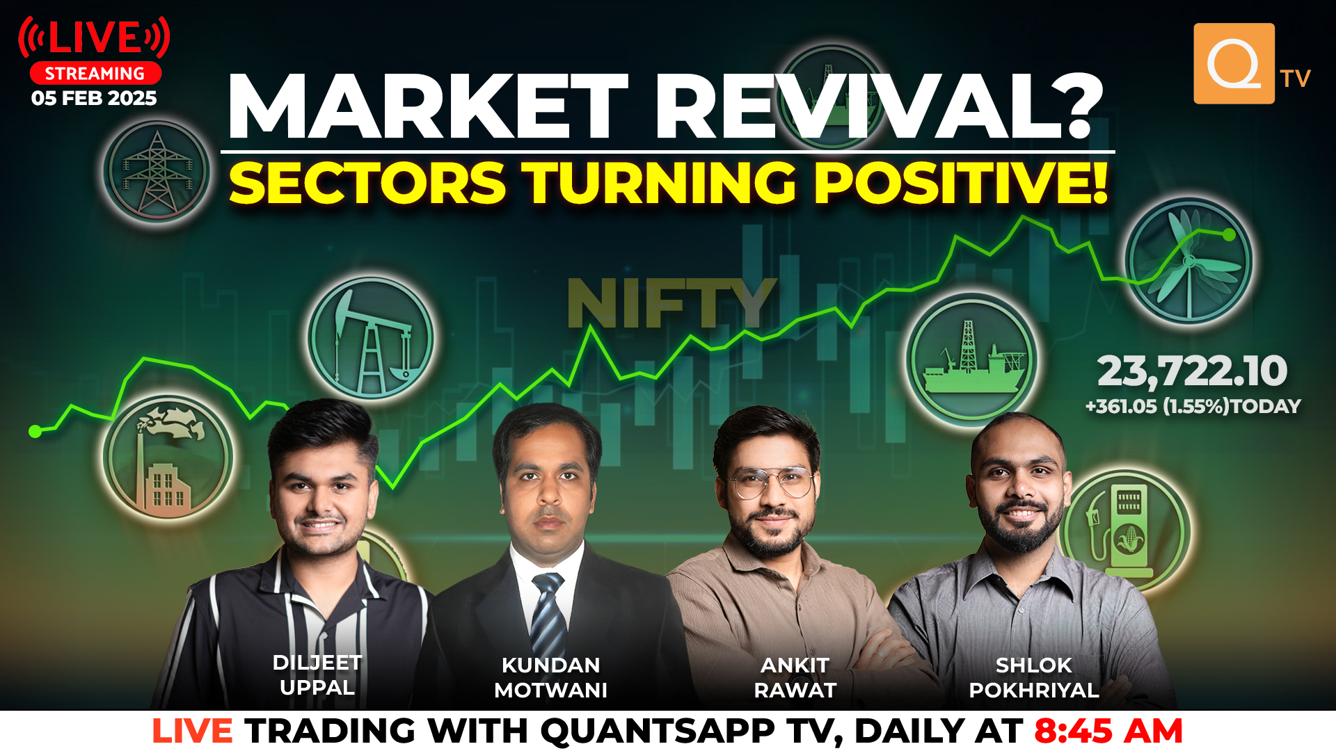 Quantsapp TV: Nifty Stock Market Trading & NSE Option Chain Live Updates